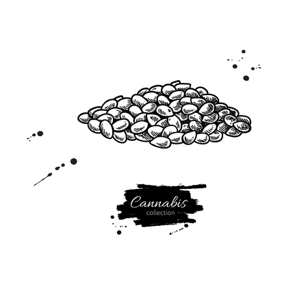 Vecteur de Hemp seed heap. Vector - ID:111516194 - image libre de droit ...