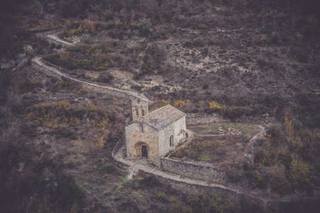 Old village of Montanana, Huesca Province, Aragon in Spainの写真素材 ...