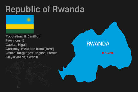 Vector of Highly detailed Rwanda map - ID:1-164288458 - Royalty Free ...