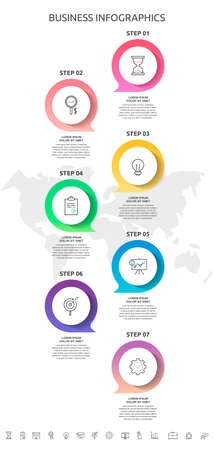 Vector of 7 steps infographics with - ID:1-174845371 - Royalty Free ...