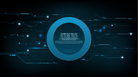 Vector abstract blue future tech circuit background, future tech ...