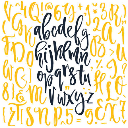 Vector of Handdrawn calligraphic font. - ID:1-111921243 - Royalty Free ...