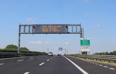 Photo of motorway sign with the - ID:1-170764274 - Royalty Free Image ...