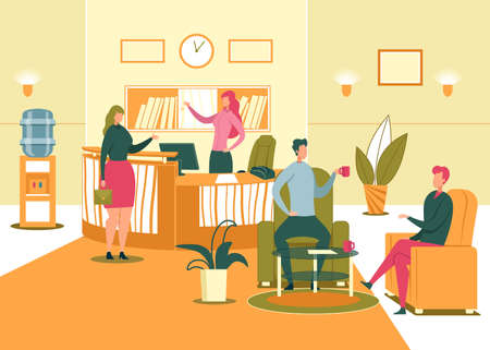 Vector of Company Reception Hall and - ID:1-136073284 - Royalty Free ...