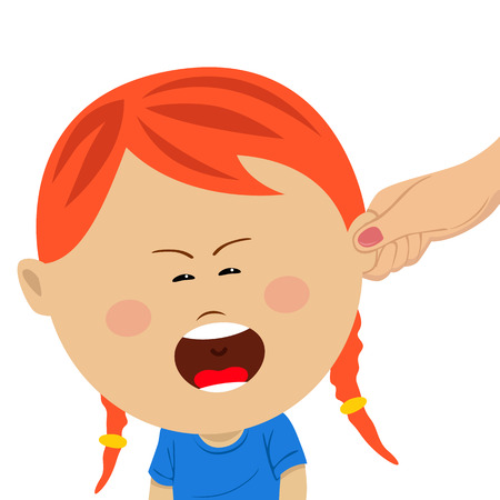 Vector of Mothers hand pulling the ear - ID:1-86416821 - Royalty Free ...
