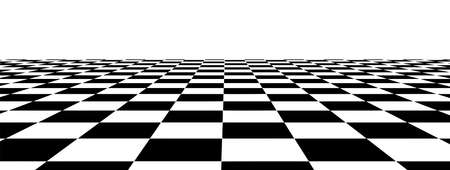 Vector checkerboard perspective grid. Technology wireframe landscape ...