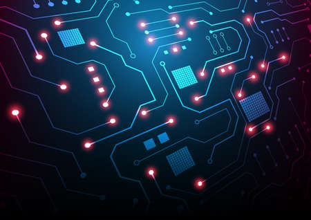 Circuit technology background with hi-tech digital data connection ...