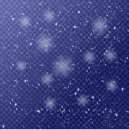Winter template with falling white snow. Christmas background with ...