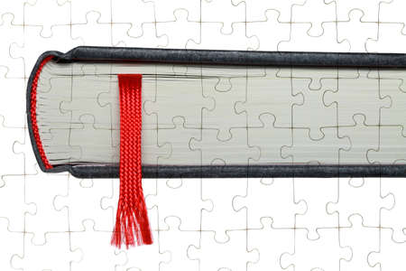 On a puzzle a book is shown - Stock Image - Everypixel