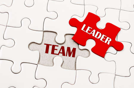 The Missing puzzle with TEAM LEADER WORD, Business teamwork concept ...