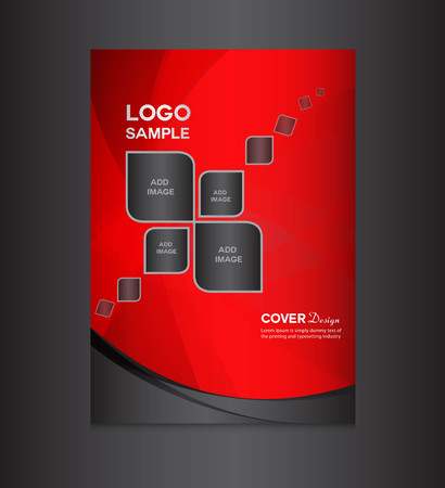Vector of red Cover design template, - ID:1-50528297 - Royalty Free ...