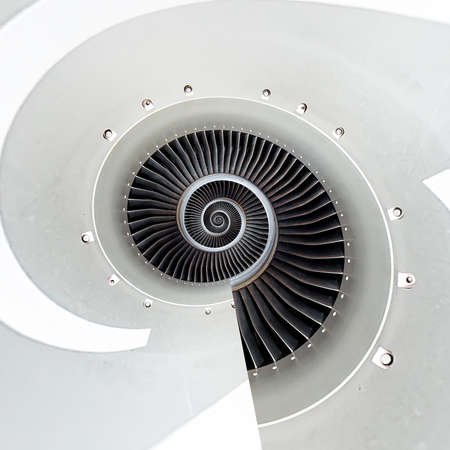 Air plane engine spiral abstract background. Engine fractal background ...