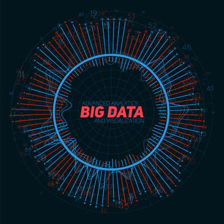 Big data circular visualization. Futuristic infographic. Information ...