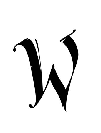 Vector of Letter W, in the Gothic style. - ID:132152437 - Royalty Free ...