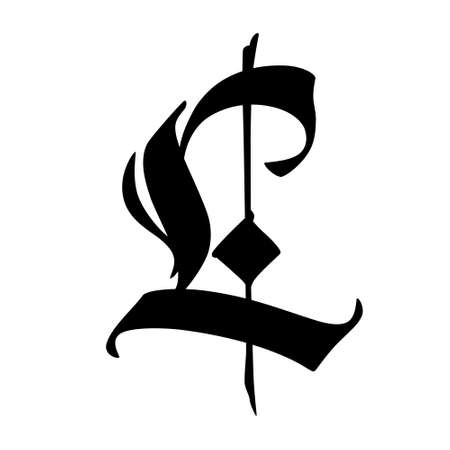 Vector of Letter L in the Gothic style. - ID:1-177817090 - Royalty Free ...