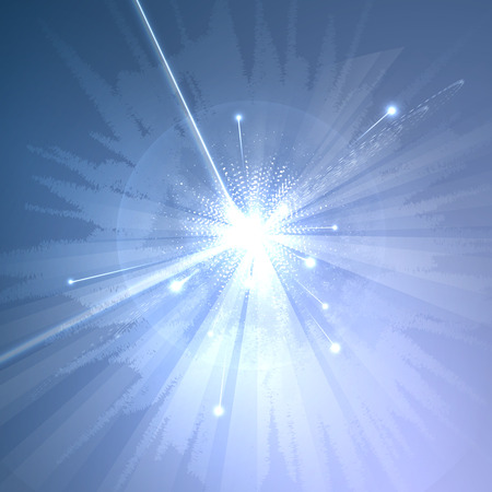 Vector illustration including physical microparticle explosion. Sparks ...