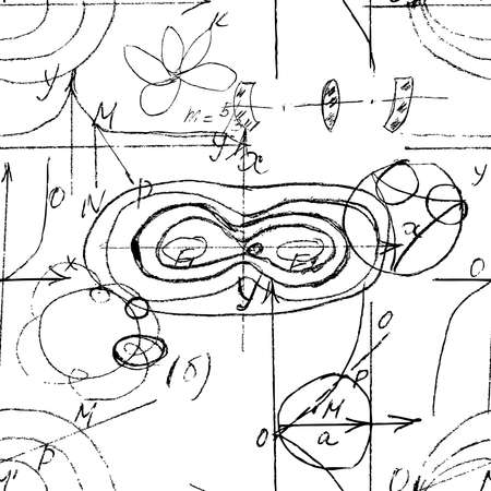 Mathematical seamless texture with handwritten math, algebra and ...