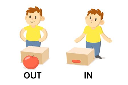 Ilustración del Words in and out opposites - ID:144688941 - Imagen ...