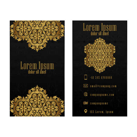 Vector of Gold Visiting Card - Business - ID:116844735 - Royalty Free ...