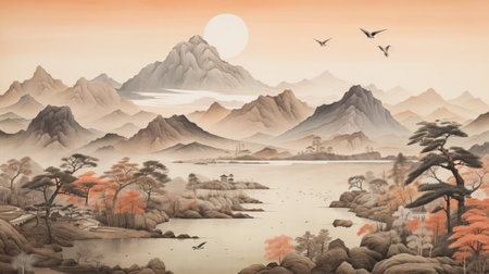 Photo of A beautiful Japanese art print - ID:1-209967347 - Royalty Free ...