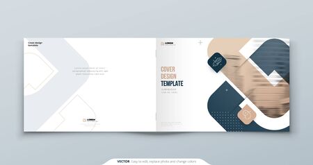 Horizontal Cover Design. Landscape A4 Cover Template for Brochure ...