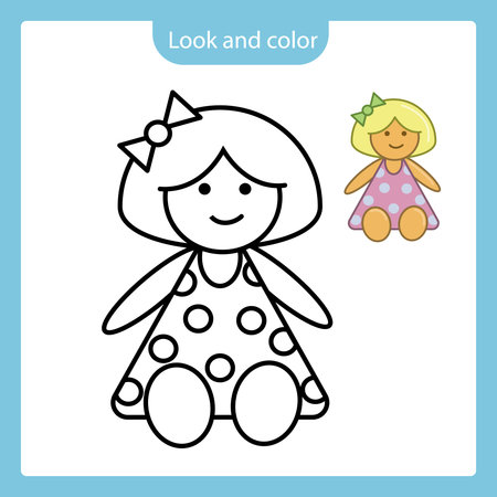 Vector of Look and color. Coloring page - ID:1-140908959 - Royalty Free ...