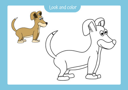 Vector of Look and color. Coloring page - ID:1-152289492 - Royalty Free ...