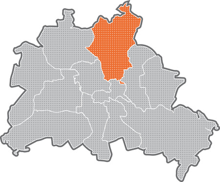Map of Berlin, focus on district Pankow: Lizenzfreie Bilder und Fotos