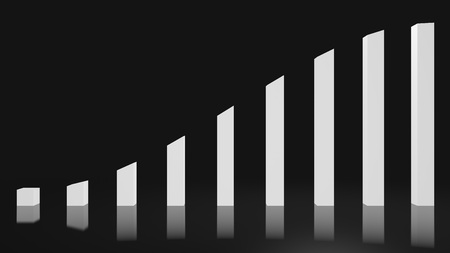 A white smooth rising graph on a dark background that is perfect for ...