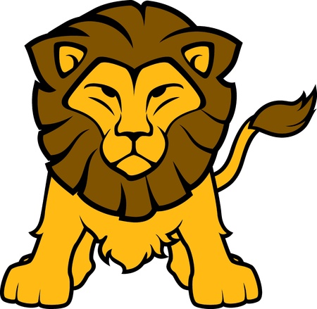 Vector of illustration of lion front - ID:19547927 - Royalty Free Image ...