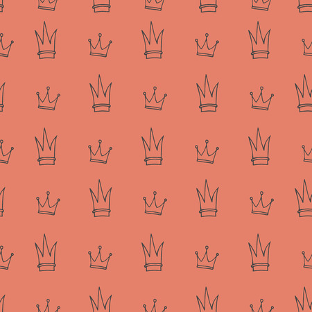 Simple seamless vector pattern with crown symbol. Wrapping paper ...
