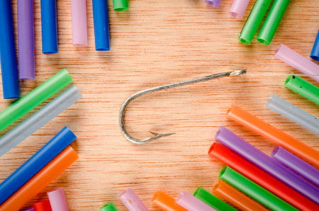 Photo of Fishing hook surrounded by - ID:1-121380513 - Royalty Free ...