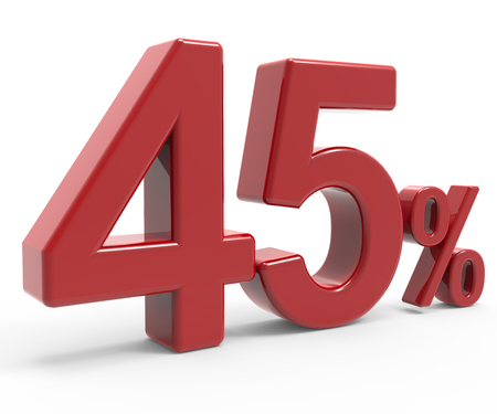 Photo de 3d rendering of a 45% symbol, - ID:1-64669178 - image libre de ...