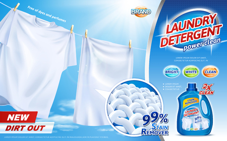 Vector of Laundry detergent ads, bright - ID:1-85203549 - Royalty Free ...
