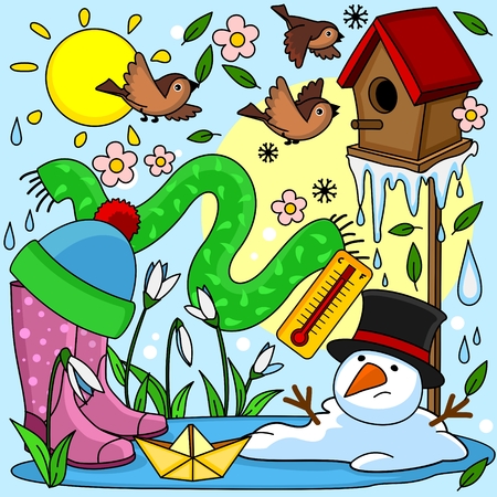Snowman Puddle Clipart