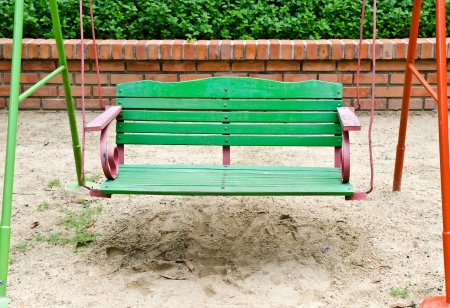 Wooden garden swing store