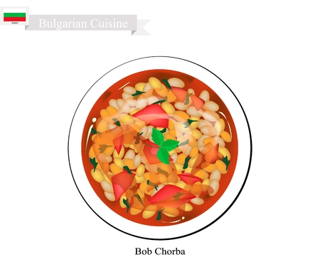 Bulgarian Cuisine, Bob Chorba or Traditional Bean Soup Made From Dry ...