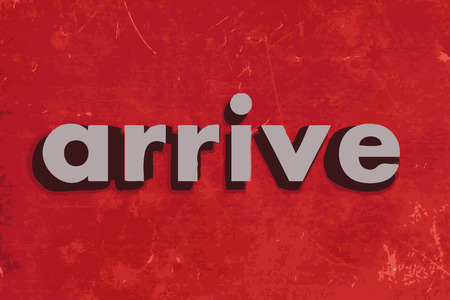 Photo de arrive vector word on red - ID:37375630 - image libre de droit ...