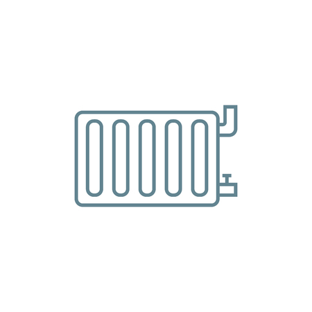 Radiant space heater line icon, vector illustration. Radiant space ...
