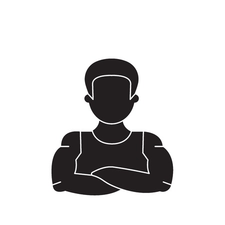 Vector of Strong man black vector - ID:1-113643056 - Royalty Free Image ...