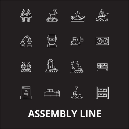 Vector of Assembly line editable line - ID:1-126636440 - Royalty Free ...