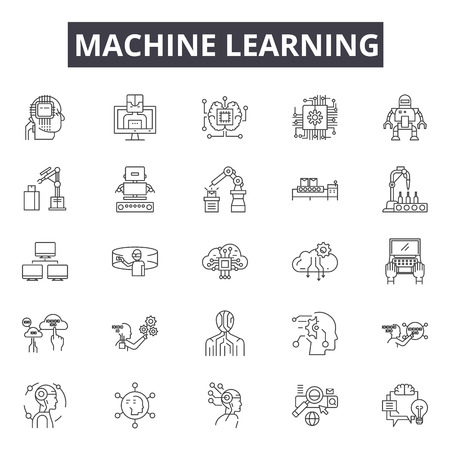 Vector of Machine learning system line - ID:120896876 - Royalty Free ...