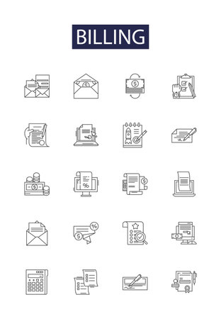 Vector of Billing line vector icons and - ID:1-200307334 - Royalty Free ...