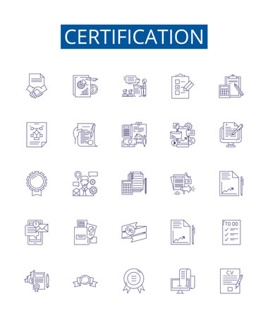 Vector of Certification line icons signs - ID:1-200738070 - Royalty ...