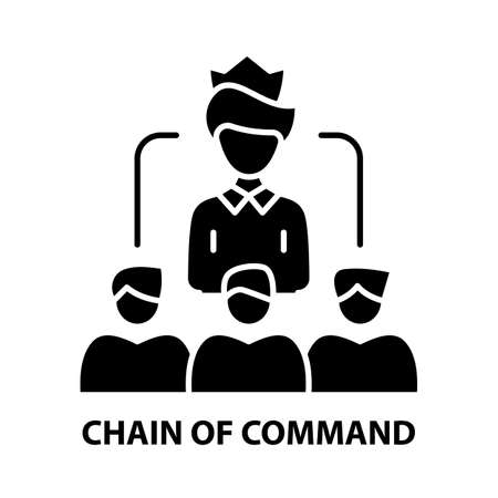 Photo of chain of command icon, black - ID:163025144 - Royalty Free ...