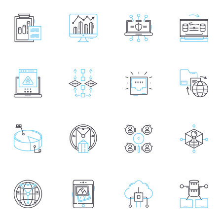 Vector of Neural Nerks linear icons set. - ID:203721909 - Royalty Free ...