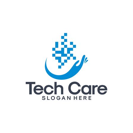 Technology Service logo designs vector, Tech Care logo template - Stock ...