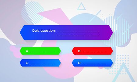 Vector of Design of quiz in blue color. - ID:132037463 - Royalty Free ...