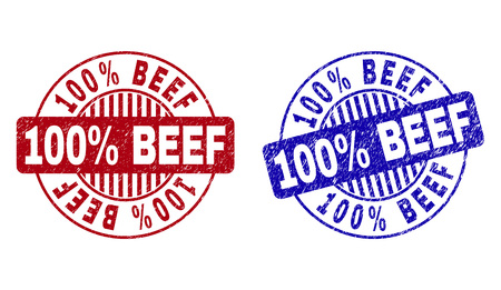 Vector of Grunge 100% BEEF round stamp - ID:124134552 - Royalty Free ...
