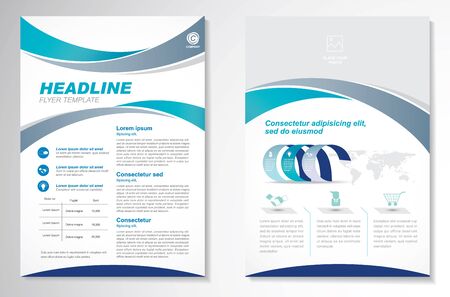 Vector Brochure Flyer design Layout template, size A4, Front page and ...